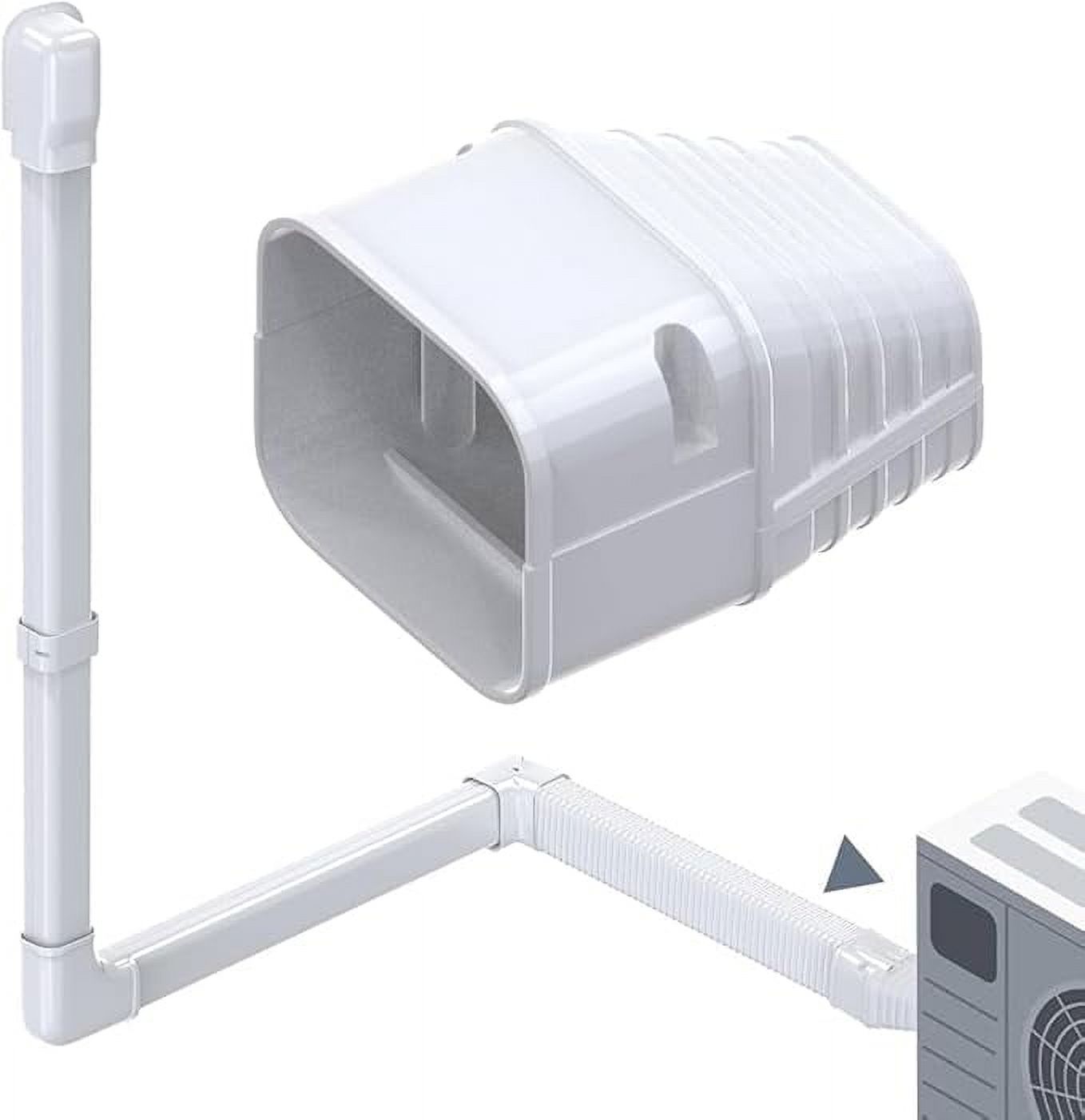 3" PVC Tail End PVC Line Set for Ductless Minisplit Units PVC AC Line ...