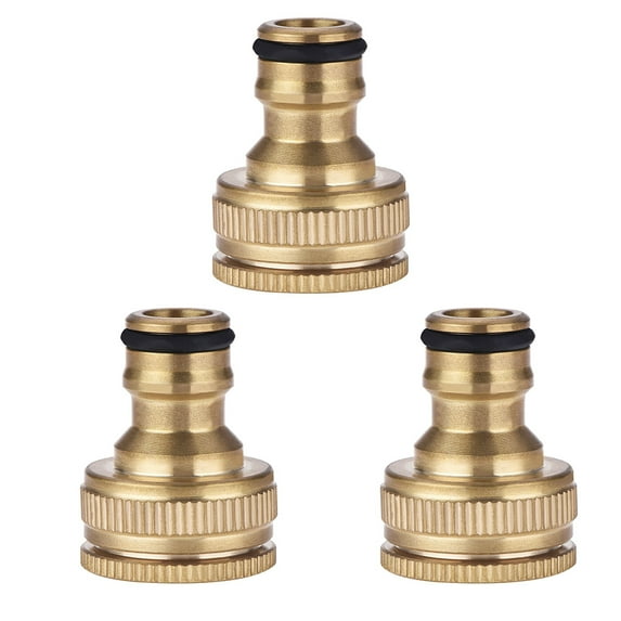 3-Pack, 1/2" & 3/4" Adapters for Garden Water Hose, Threaded Pipe ...