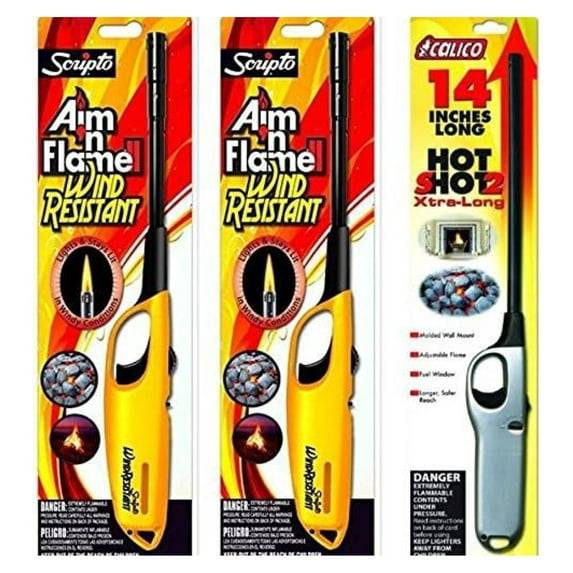 3 Pack - 1 Pack Calico Hot Shot 2 Xtra Long + 2 Pack Scripto Multi ...