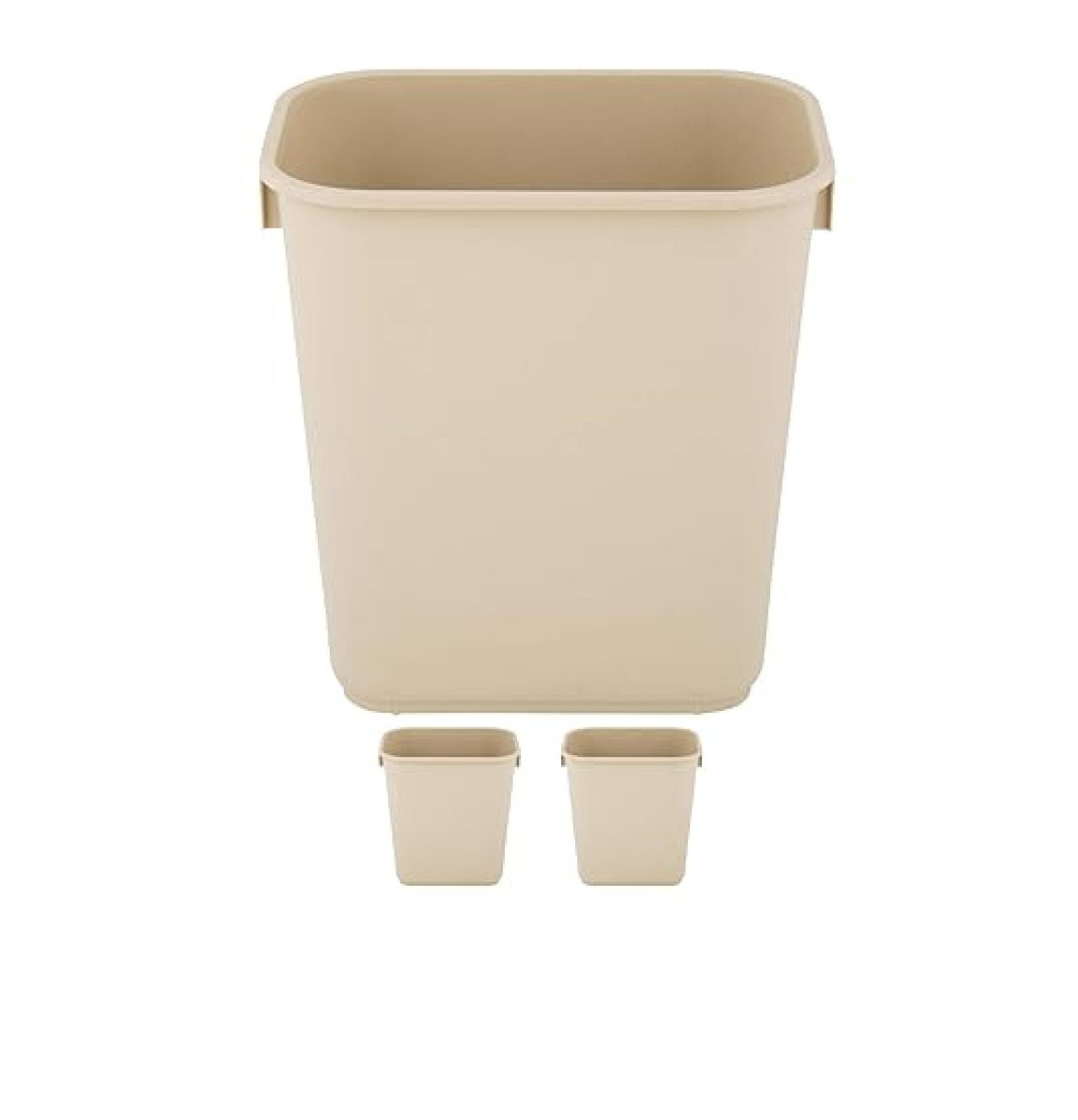 3 Pack! 10 Gallon Beige Rectangular Wastebasket Restaurant Trash can ...