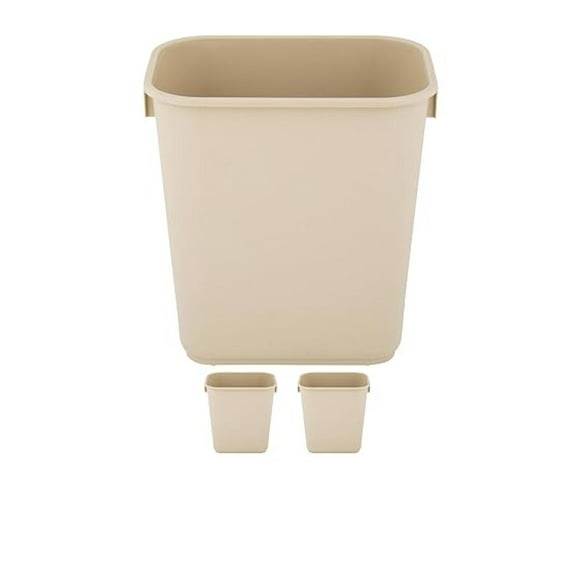 3 Pack! 10 Gallon Beige Rectangular Wastebasket Restaurant Trash can ...