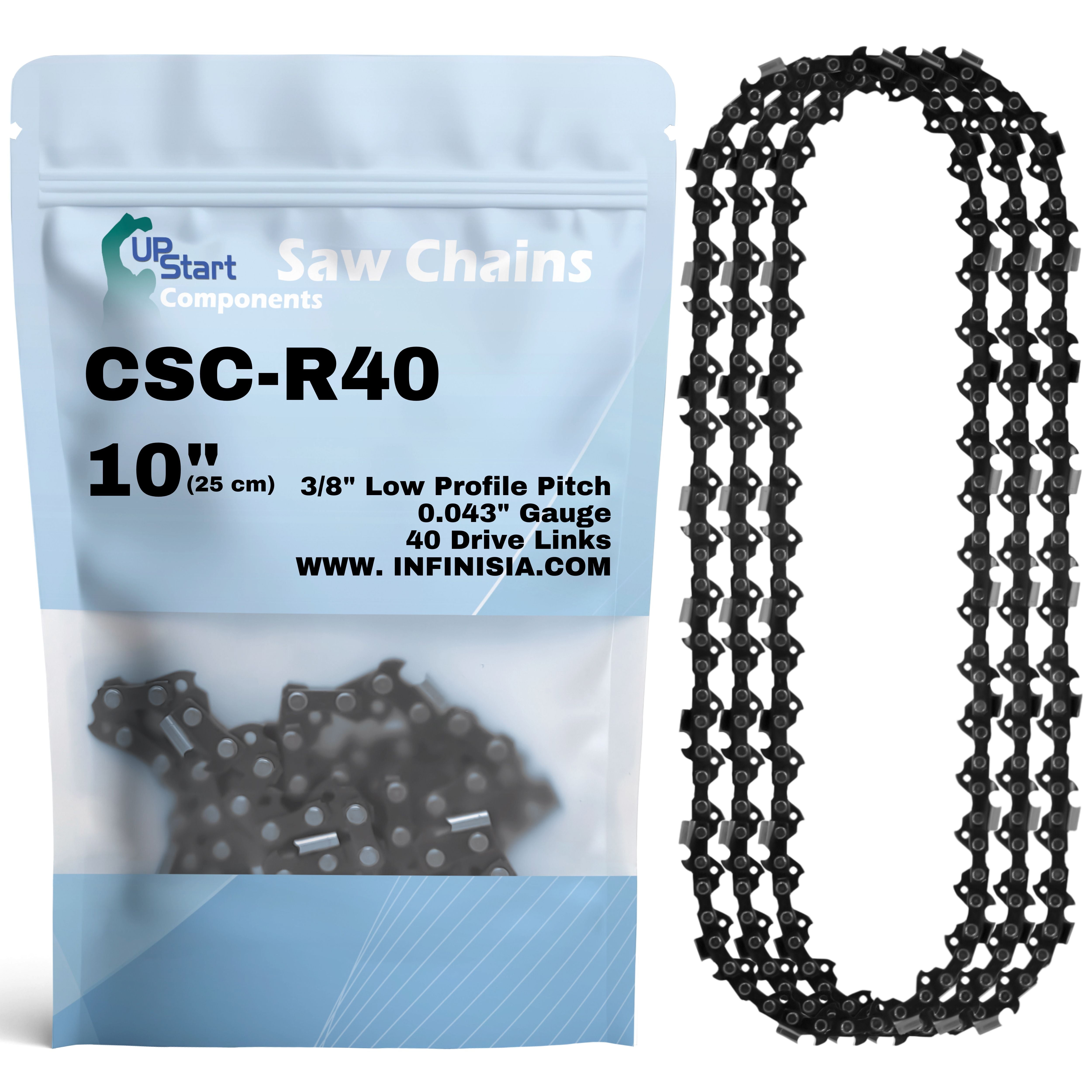 3-Pack 10-Inch Chainsaw Chain R40 Replacement for Homelite UT34010 ...