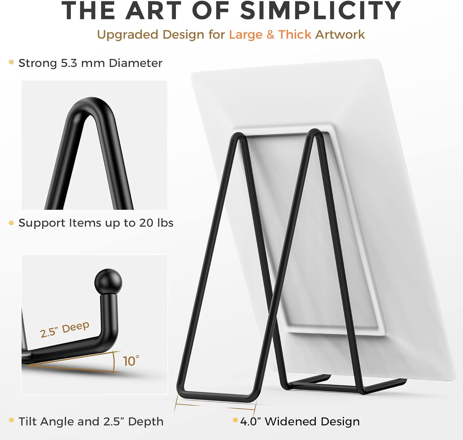 3-Pack 10" Metal Plate Display Stands - Multi-Use Holders for Plates ...
