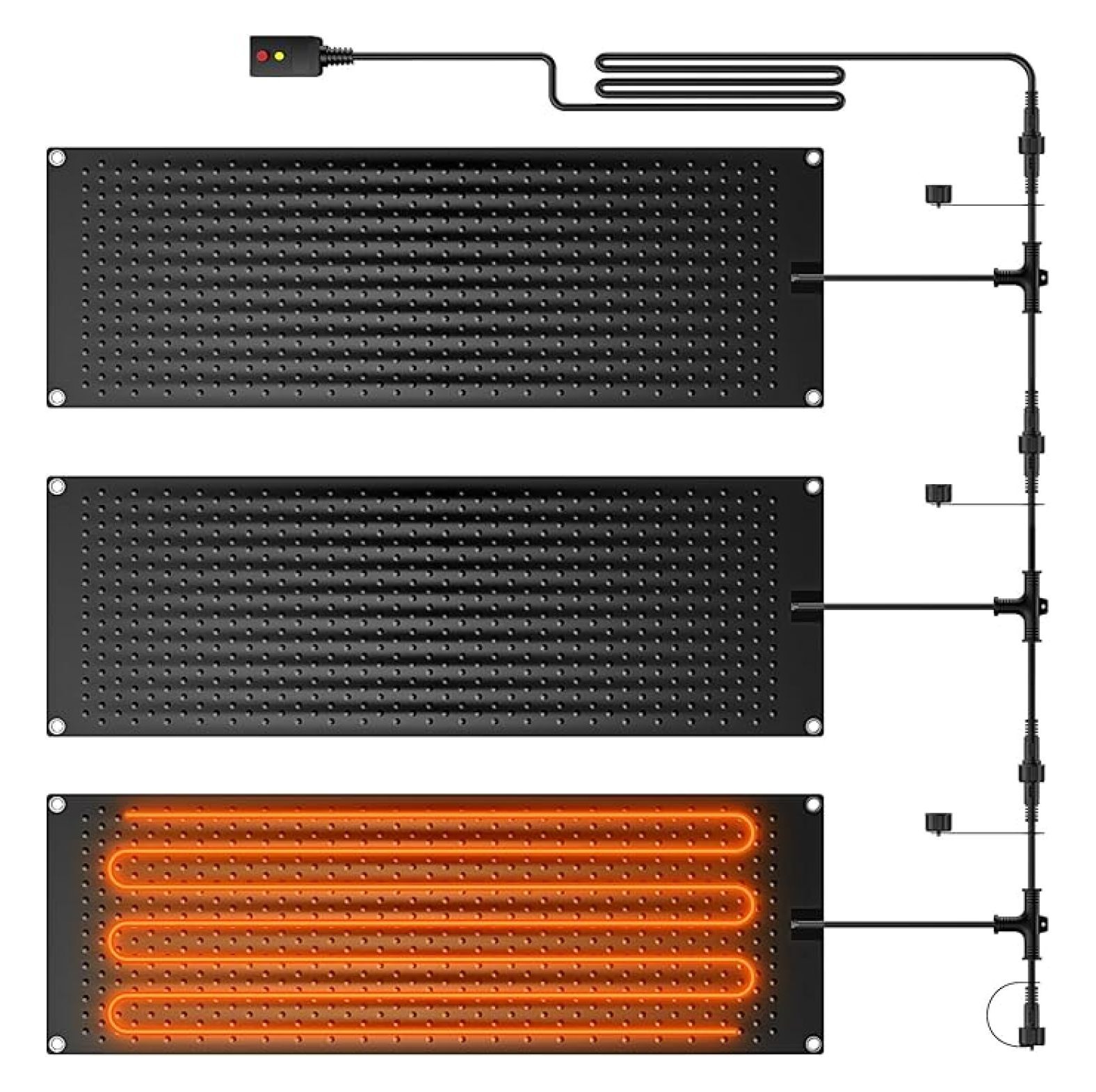 3 Pack 10” x 30" Heated Snow Melting Mats - Heated Outdoor Mats for ...