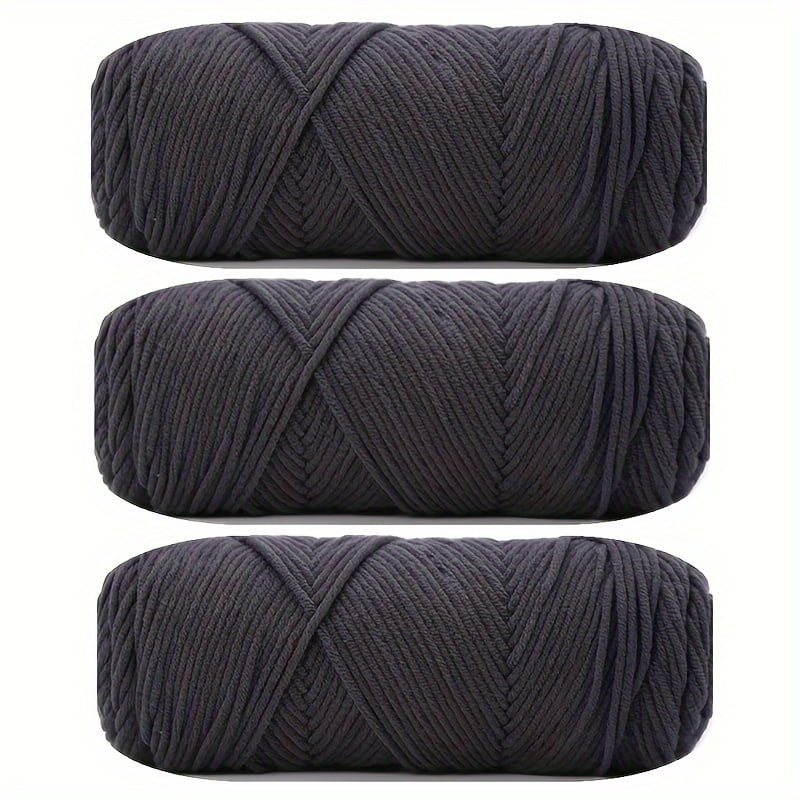 3 Pack 100g Knitting Wool Ball With Soft 8-strand Milk Cotton Crocheted ...