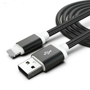 XYST XYS-L10604B Charge and Sync USB to Lightning Braided Cable, 10 ft. (White) - Walmart.com