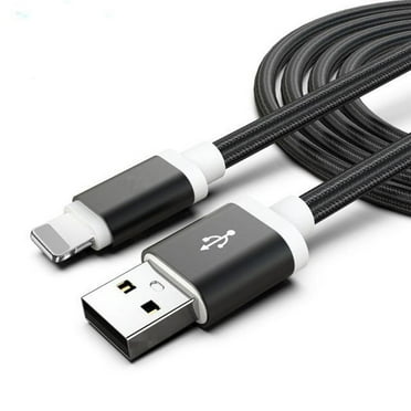 XYST XYS-L10604B Charge and Sync USB to Lightning Braided Cable, 10 ft ...