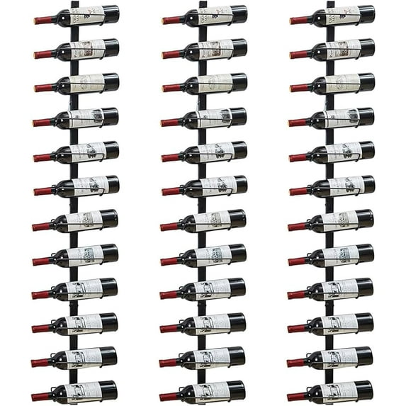 3 Pack 12 Bottle Wall Wine Rack?DIY Wine Rack Wall Mounted, Wall ...