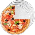 3 Pack 12 Inch Pizza Baking Screens, Seamless Aluminum Pizza Mesh Pan ...