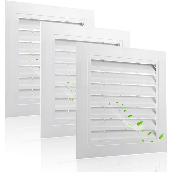 3 Pack 12x12 Inch Square Vent Covers Aluminum Gable Vent Cover Durable ...