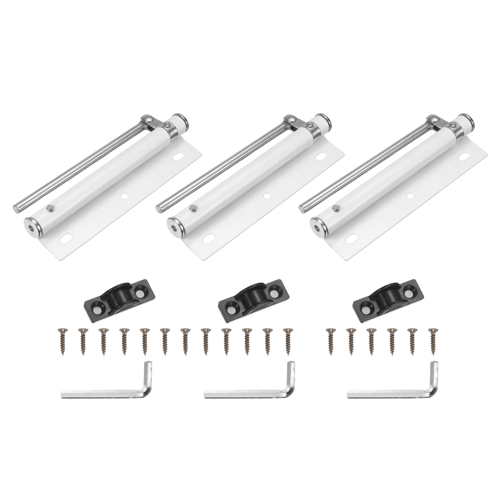 3 Pack 155mm Stainless Steel Automatic Safety Spring Door Closer, White ...