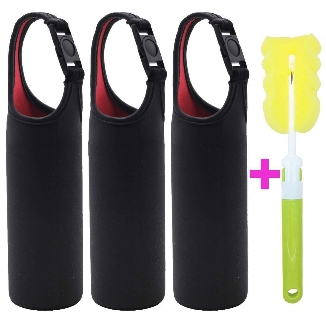 3 Pack 16-21 oz Neoprene Water Bottle Sleeve 16.9oz Water Drink Bottle ...