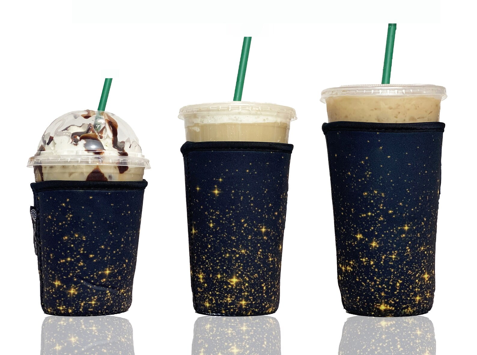 3-Pack (16-32oz) Reusable Neoprene Insulator Sleeve for Iced Coffee or ...