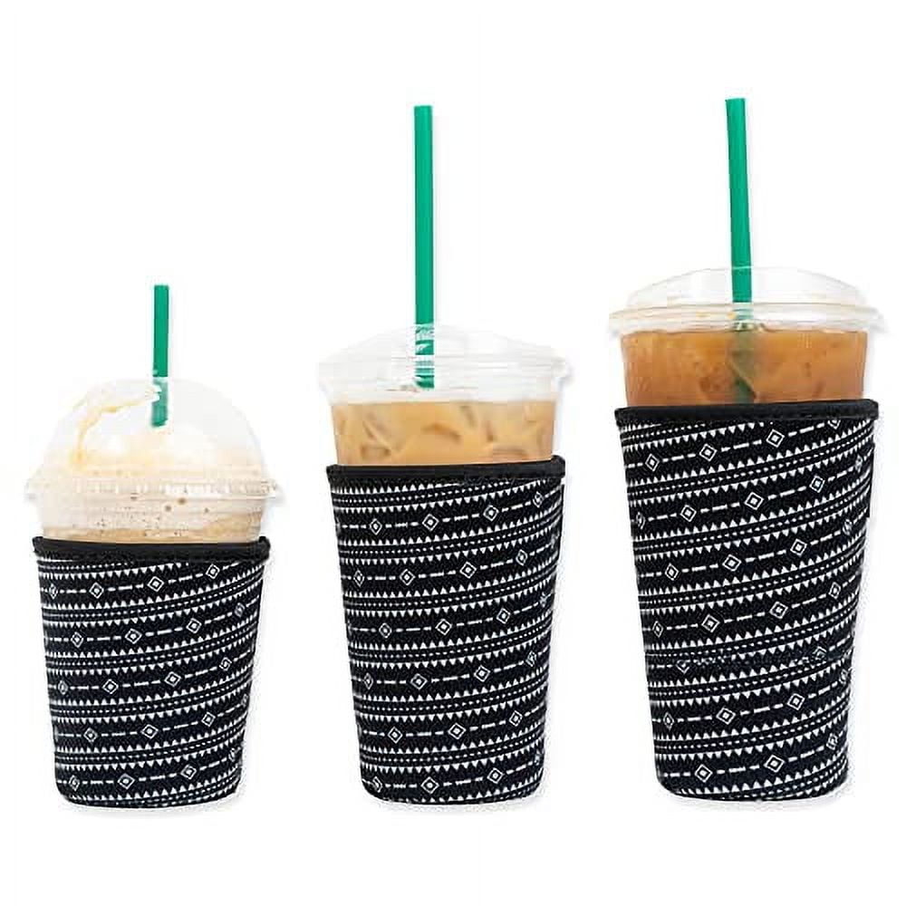 3-Pack (16-32oz) Reusable Neoprene Insulator Sleeve for Iced Coffee or ...