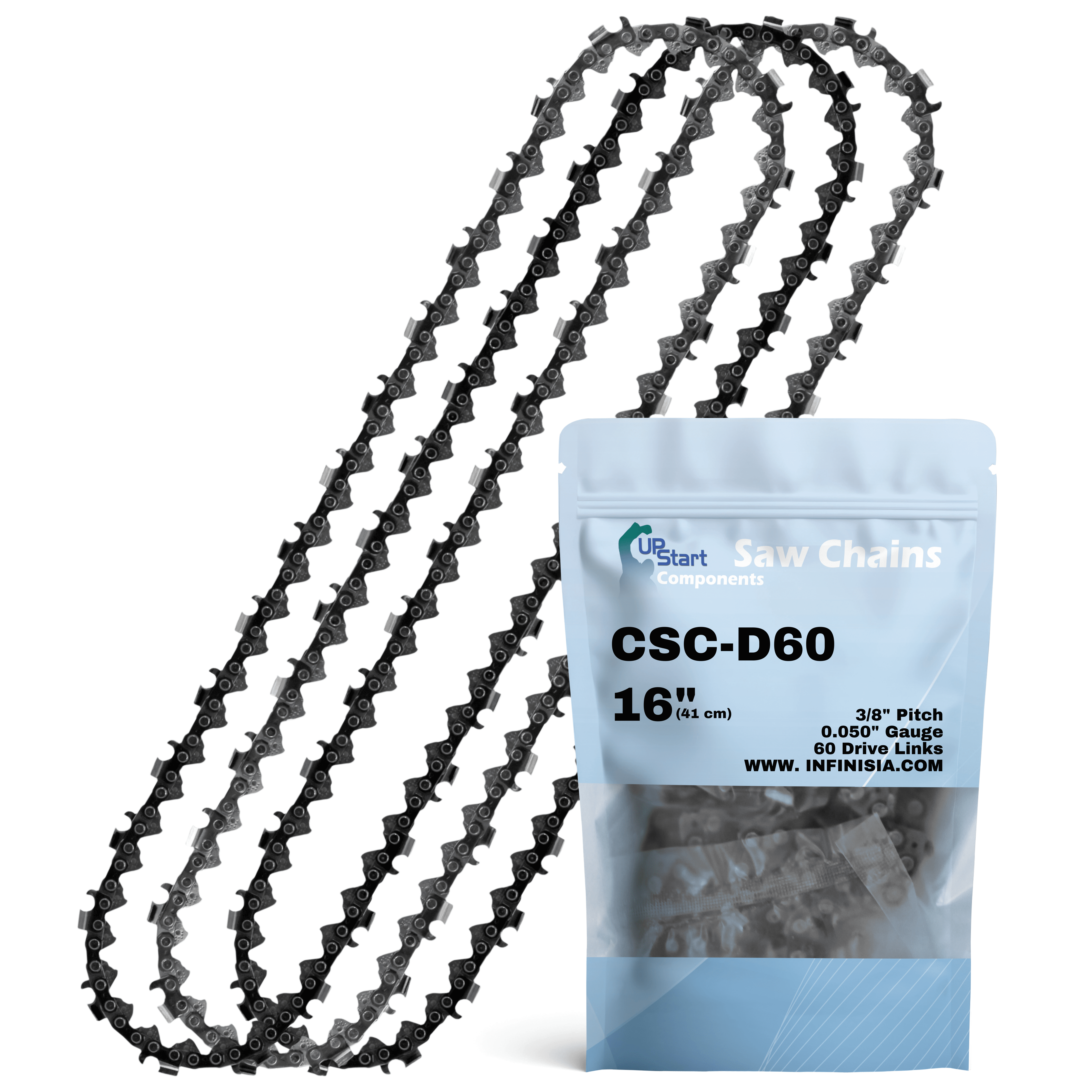 3 Pack 16 Inch Chainsaw Chain Replacement for Husqvarna 55 Rancher D60 16
