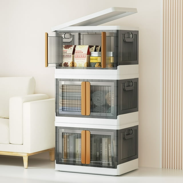 3 Pack 19 Gal Closet Organizers And Storage Plastic Storage Bins With