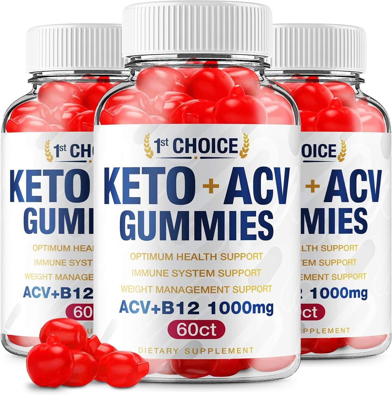 3 Pack 1st Choice Keto ACV Weight Loss Gummies Keto First Choice ACV ...