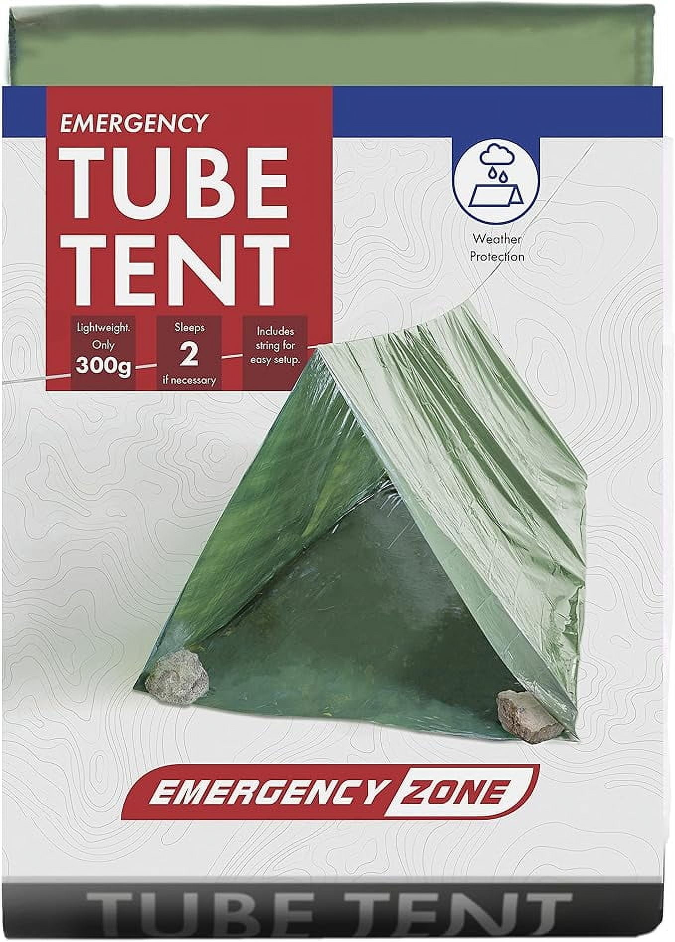 [3 Pack] 2-Person Green Emergency Tube Tent | Lightweight Survival ...