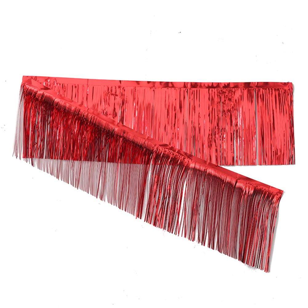 3 Pack 20 Feet Foil Fringe Garland Metallic Tinsel Streamers Banner ...