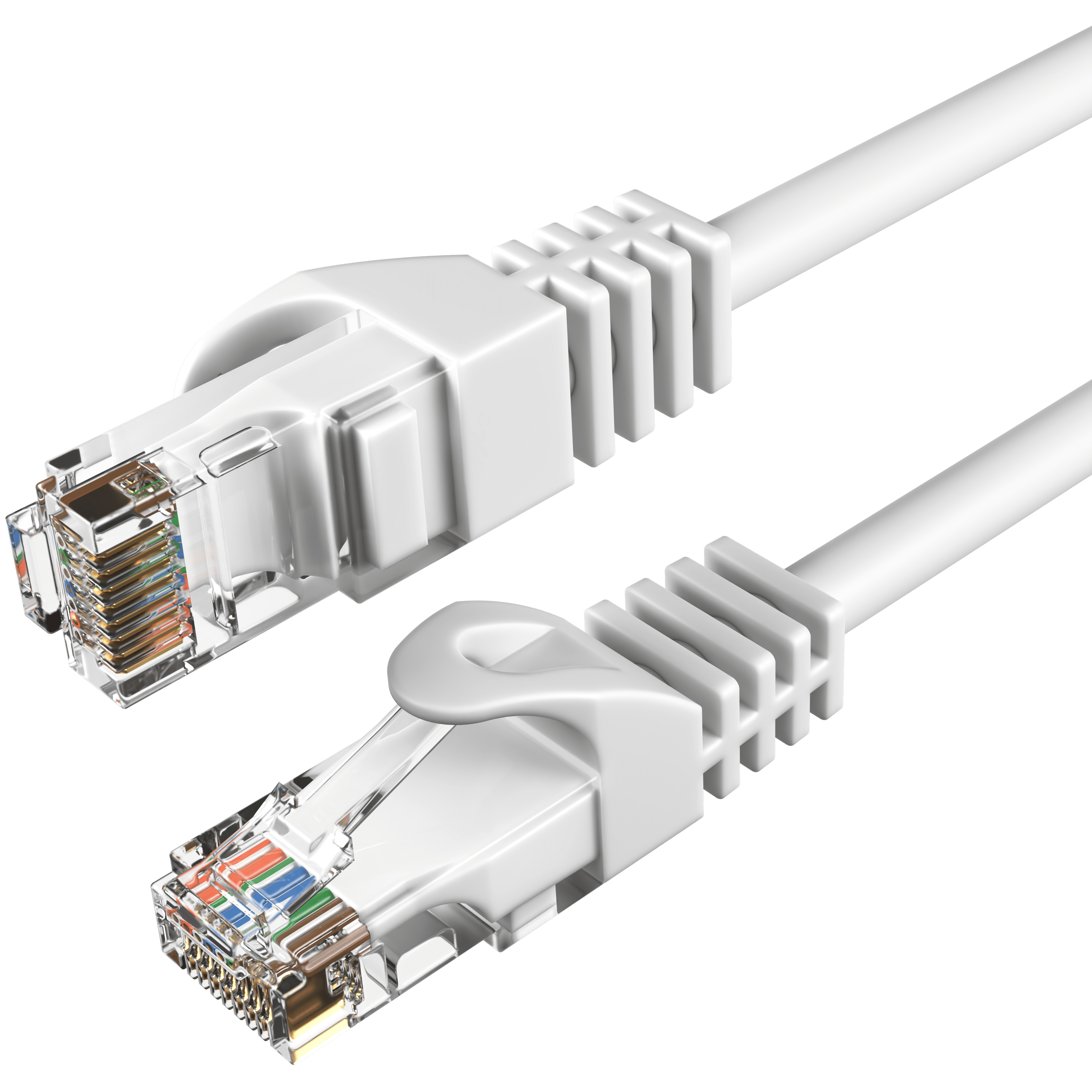3-Pack -20FT White Cat5e Network Ethernet Patch Cable, 350Mhz Internet ...
