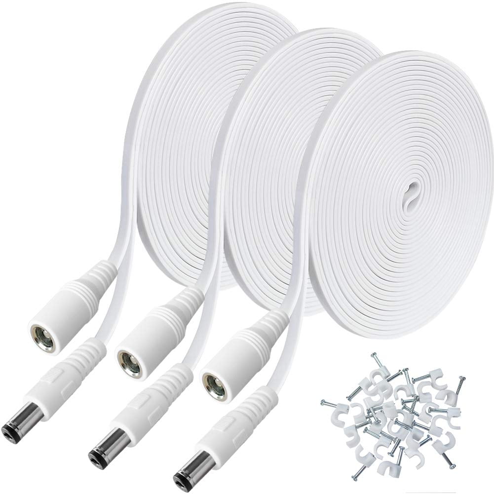 【3-Pack 20ft DC Power Extension Cable,5.5mm x 2.1mm 12v Extension Cord ...