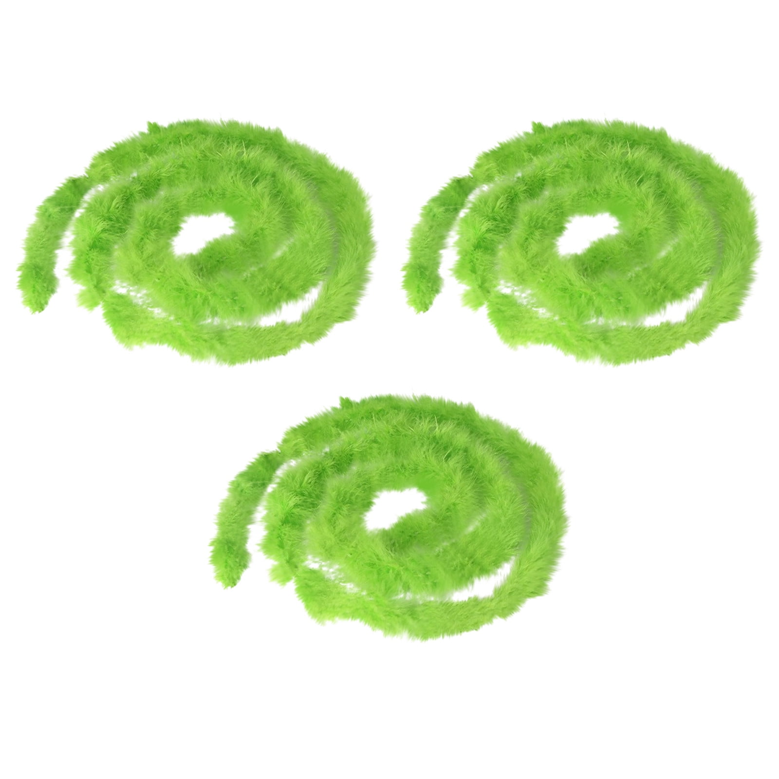 3-Pack 20ft Lime Green Christmas Garland - Fluffy Feather Boa Tree ...