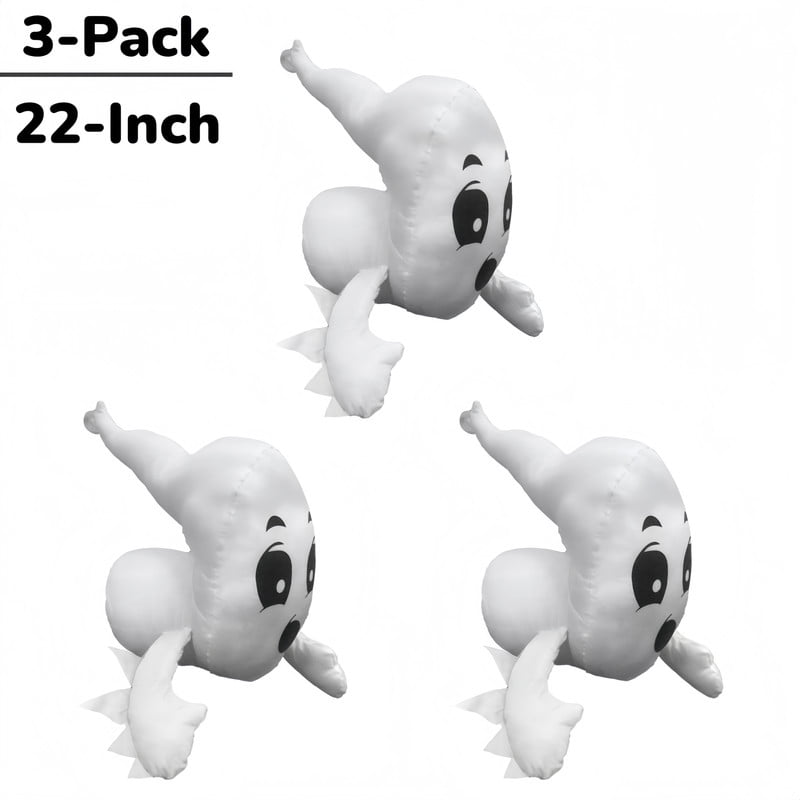 3 Pack 22.5" Window Crasher Ghost - Realistic Hanging Phantom Decor for ...