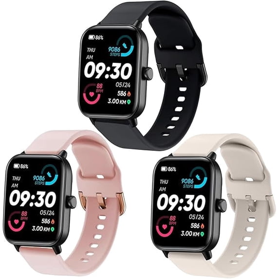 3 Pack 22mm Watch Bands Compatible with IDW13,IDW16,IDW19, Soft ...