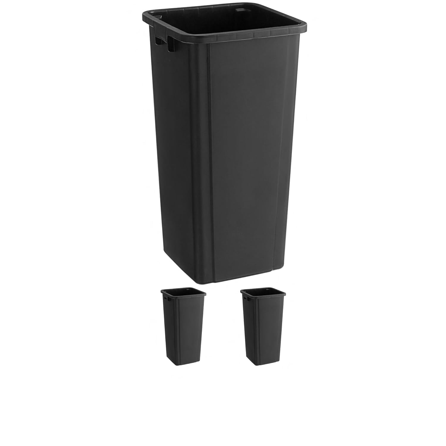 3 Pack! 23 Gallon Black Square Trash can Restaurant Trash can ...