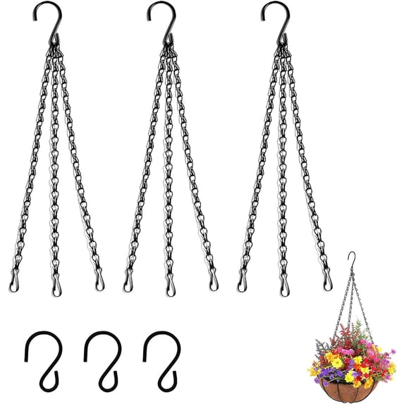 3 Pack 23 inch Hanging Basket Chain,Hanging Plant Holder | Flower Pot ...