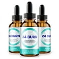 (3 Pack) 24 Burn Drops, All-Natural 24Burn Liquid Supplement, Official ...