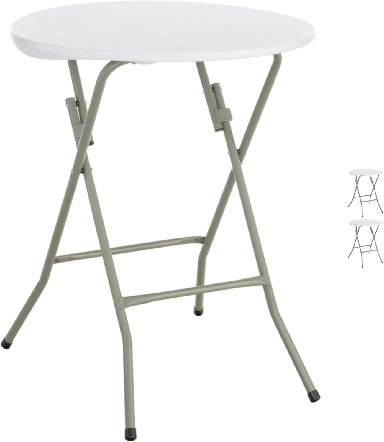 3 Pack! 24 inch Folding Table, Round Folding Table Personal Folding ...