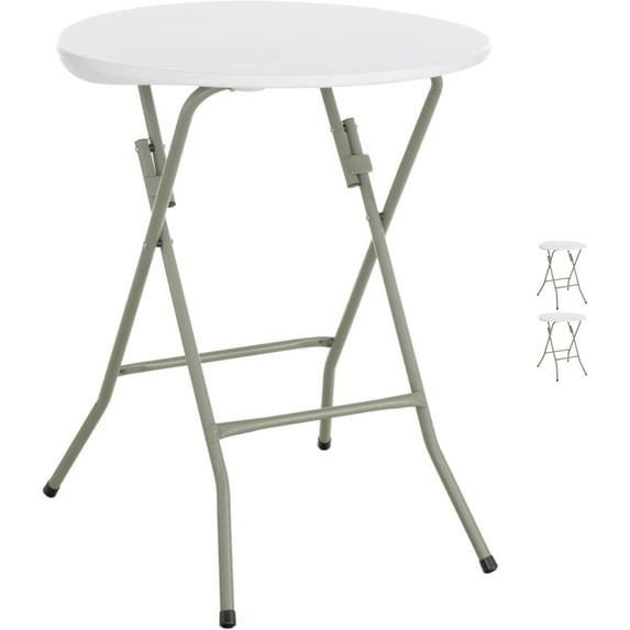 3 Pack! 24 inch Folding Table, Round Folding Table Personal Folding ...