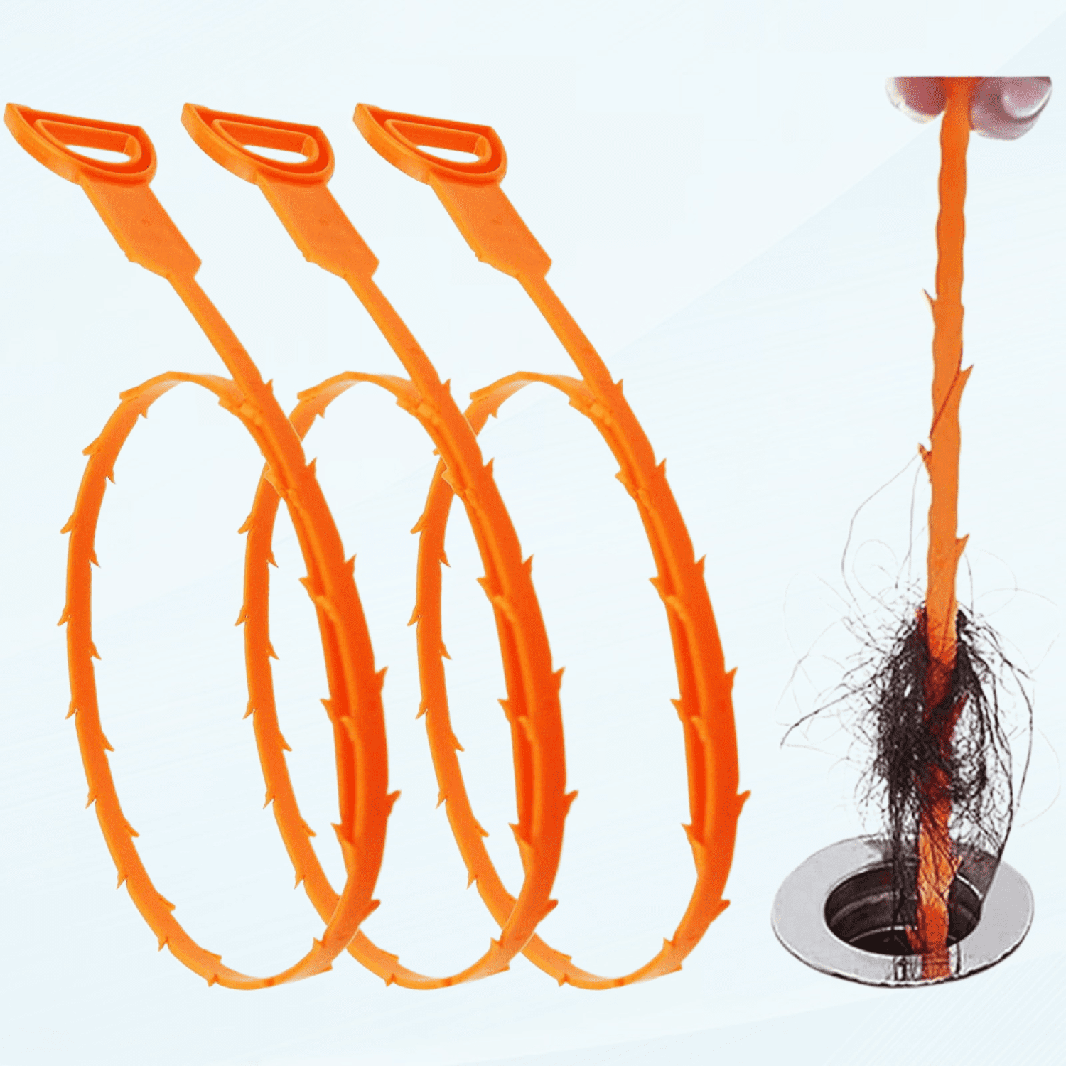 3 Pack 25 Inch Drain Clog Remover,Hair snake Tool Drain Opener, sink ...