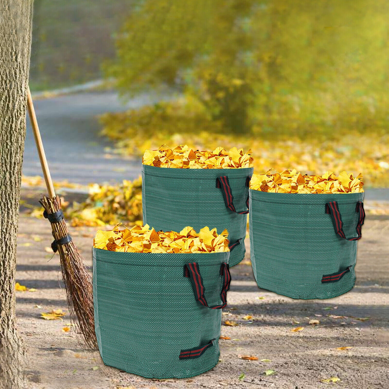 3-Pack 27 Gallon Reusable Yard Waste Bags for Yard Garden Lawn to ...