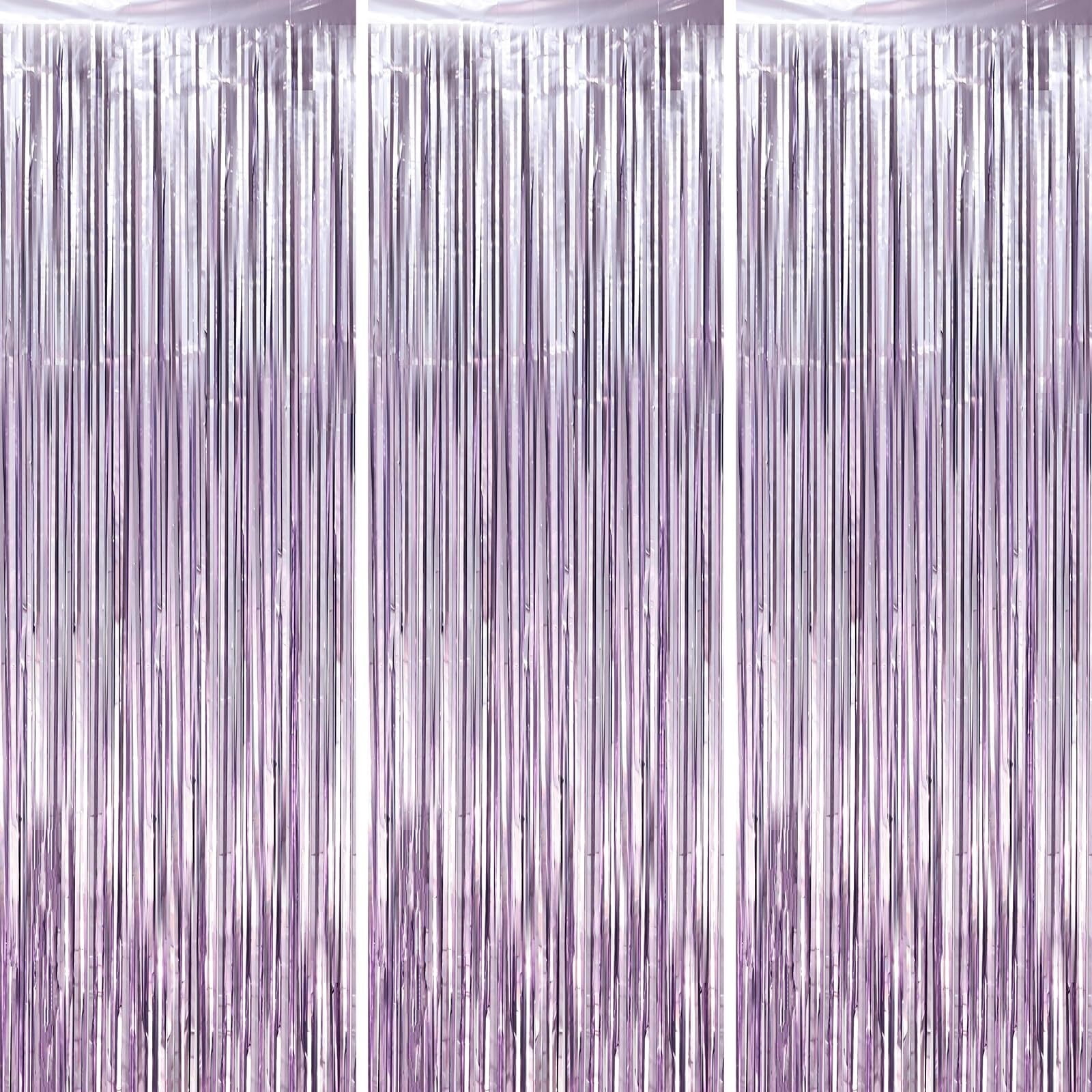 3 Pack 3.3x8.2 Feet Champagne Foil Fringe Backdrop Curtains, Tinsel ...