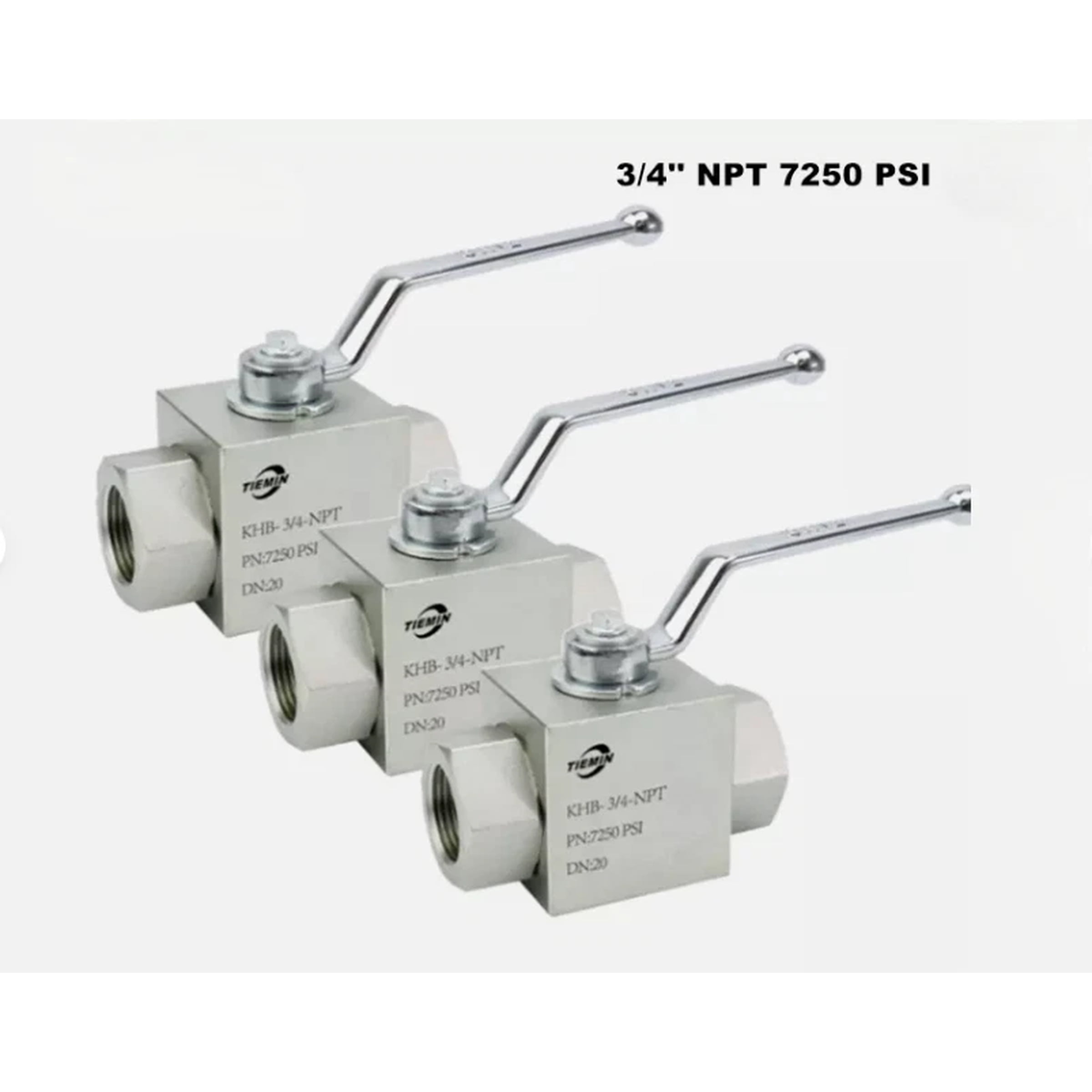 3 Pack 3/4'' NPT 7250 PSI Steel Hydraulic Ball valve 2 way - Walmart.com