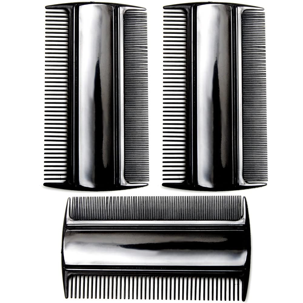 (3 Pack) 3.5" Pocket Hair Comb Beard & Mustache 2 Sides Combs for Men's ...
