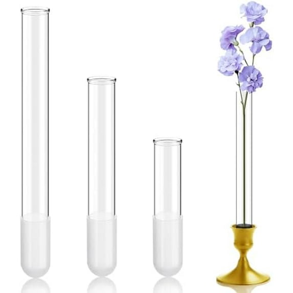 3 Pack 3.9" 5.9" 7.9" Bud Vase Taper Candle Holder's Bud Vase for ...