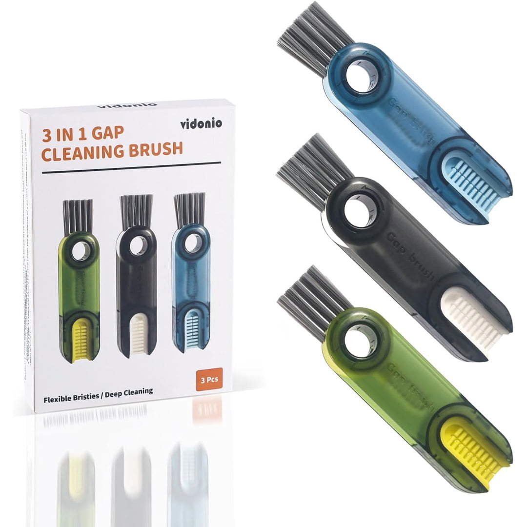 3-Pack 3-in-1 Multifunctional Gap Cleaning Brushes, Deep Clean Crevice ...
