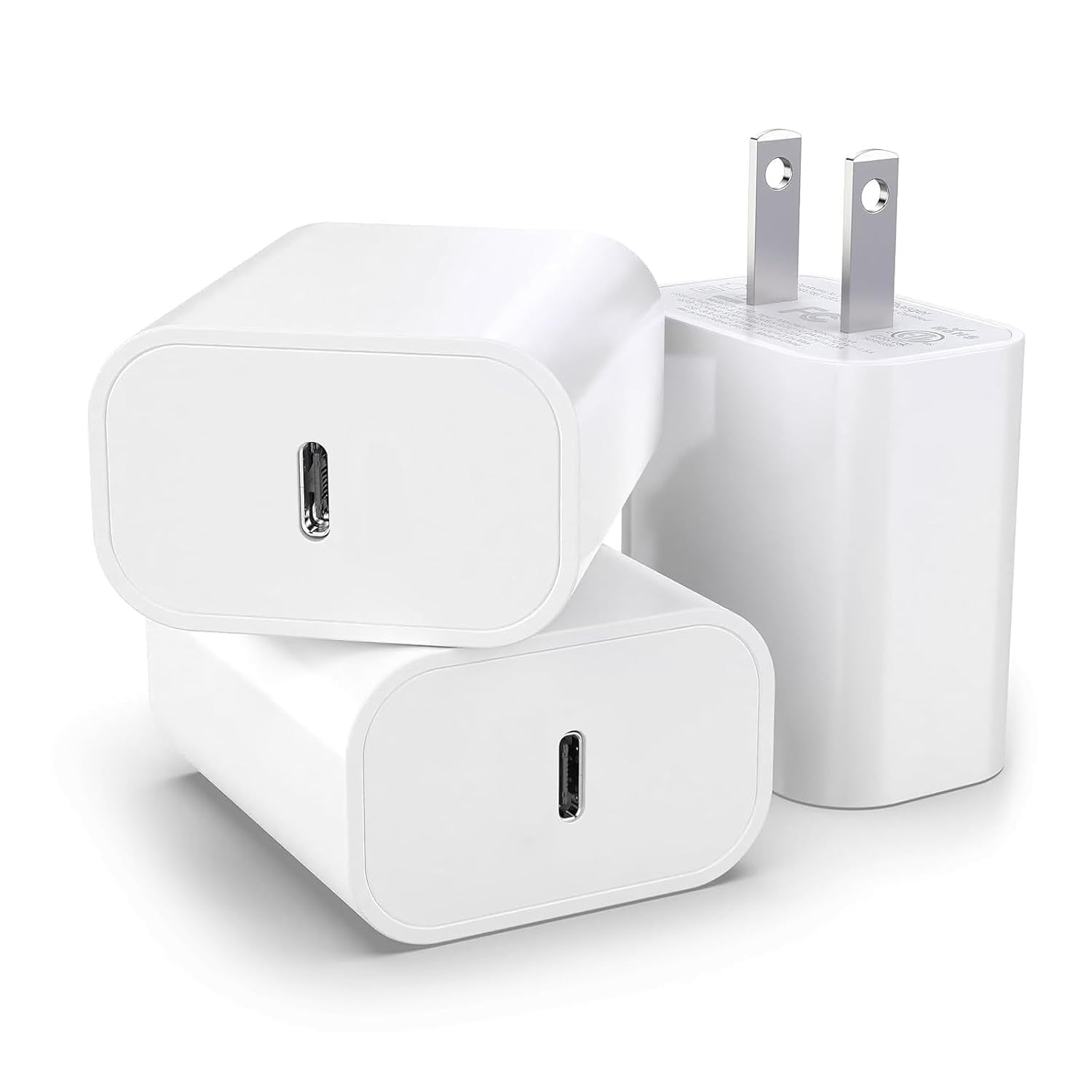 3 Pack 30W USB Type C Wall Charger Adapter Plug Brick for iPhone 16E 16 ...