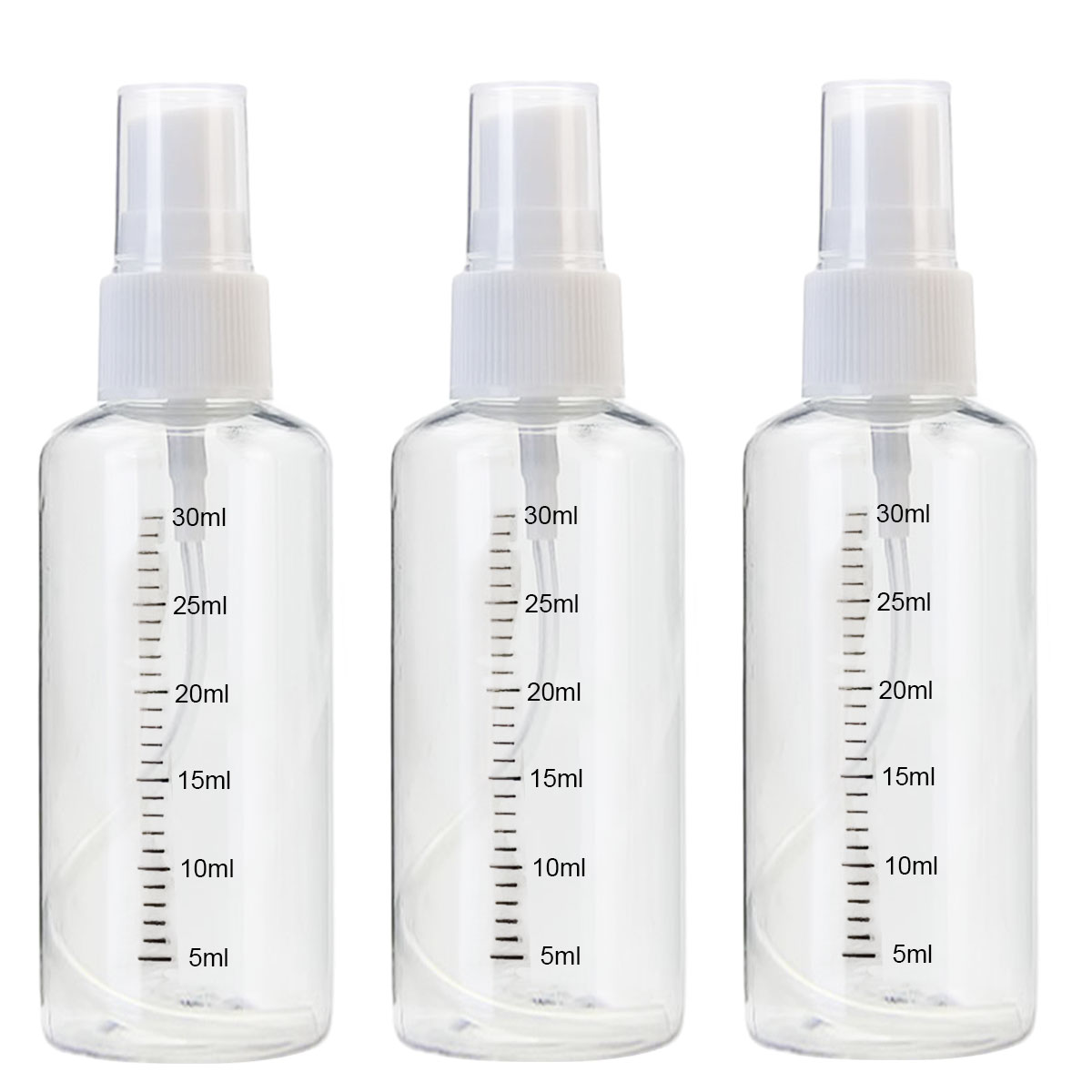 3 Pack 30ml Fine Mist Mini Spray Bottles Plastic,Pump Spray Cap ...