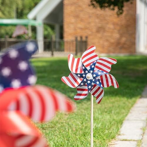 3 Pack 32" H Patriotic Pinwheels- 4th of July Party Supplies Favors ...