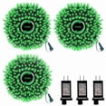 3 Pack 33ft Christmas Decorative Mini Lights, 100 LED Green Wire Fairy ...