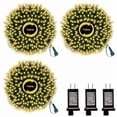 3 Pack 33ft Christmas Decorative Mini Lights, 100 LED Green Wire Fairy ...