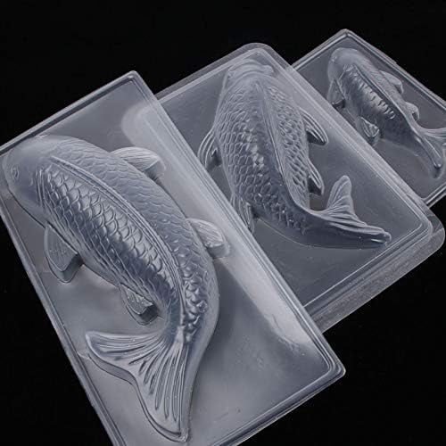 3 Pack 3D Fish Shaped Jelly Molds PP Plastic Chocolate/Candy/Fondant ...