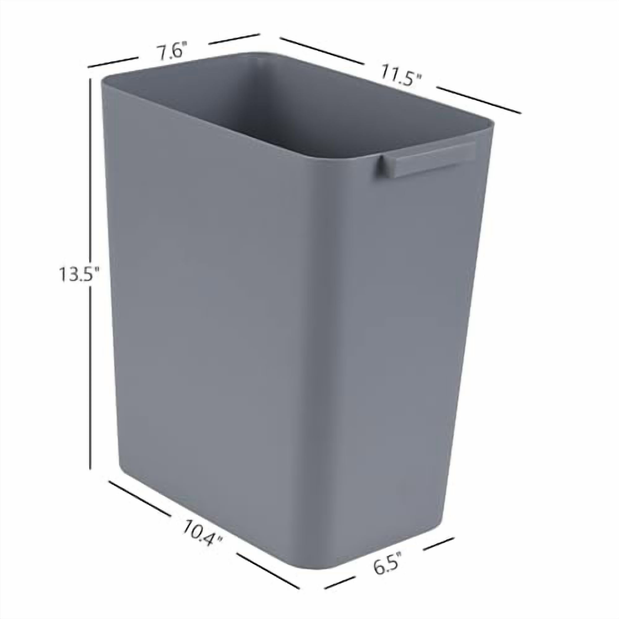3 Pack 4.5 Gallon Open-top Trash Cans, Plastic Wastebasket Garbage Can ...