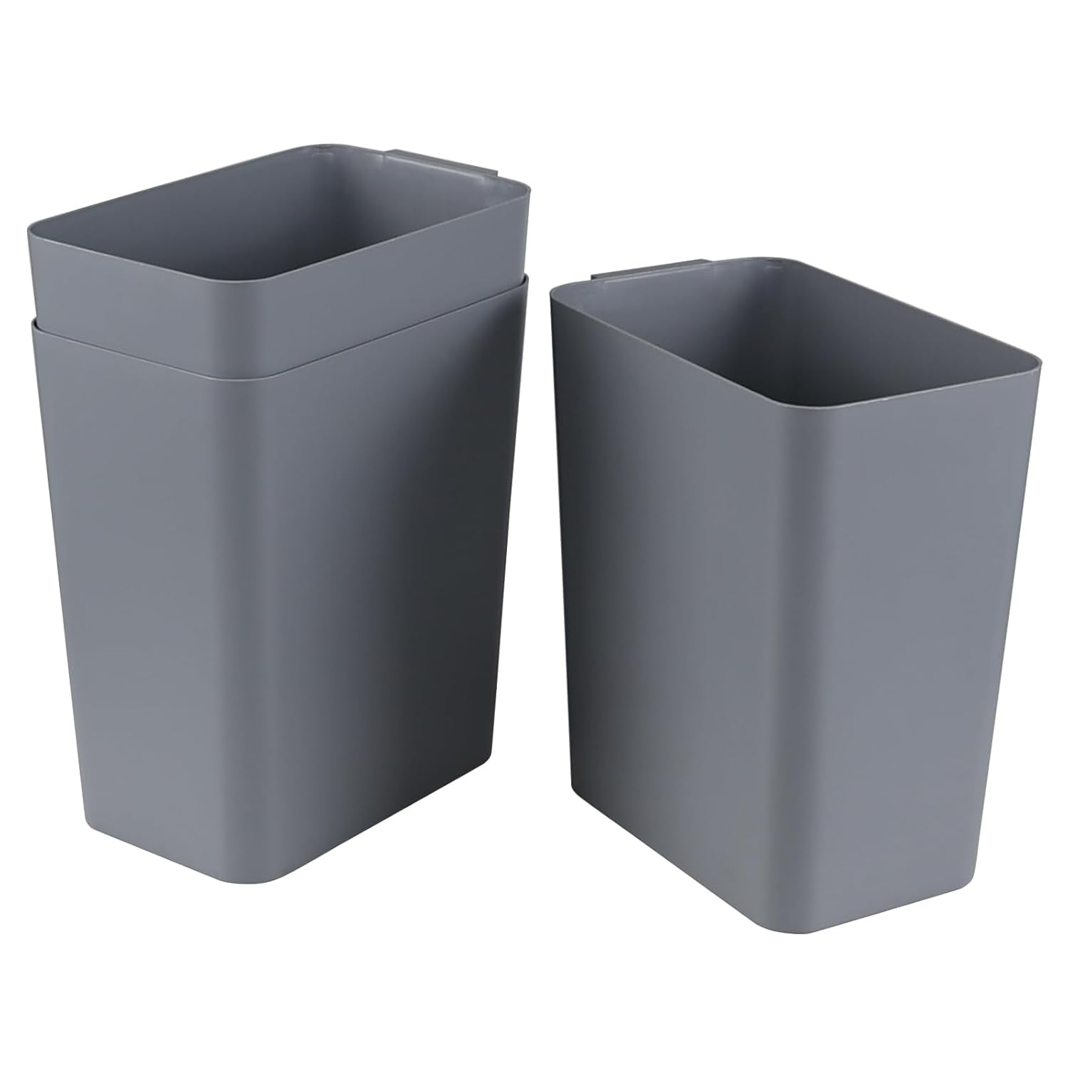 3 Pack 4.5 Gallon Open-top Trash Cans, Plastic Wastebasket Garbage Can ...