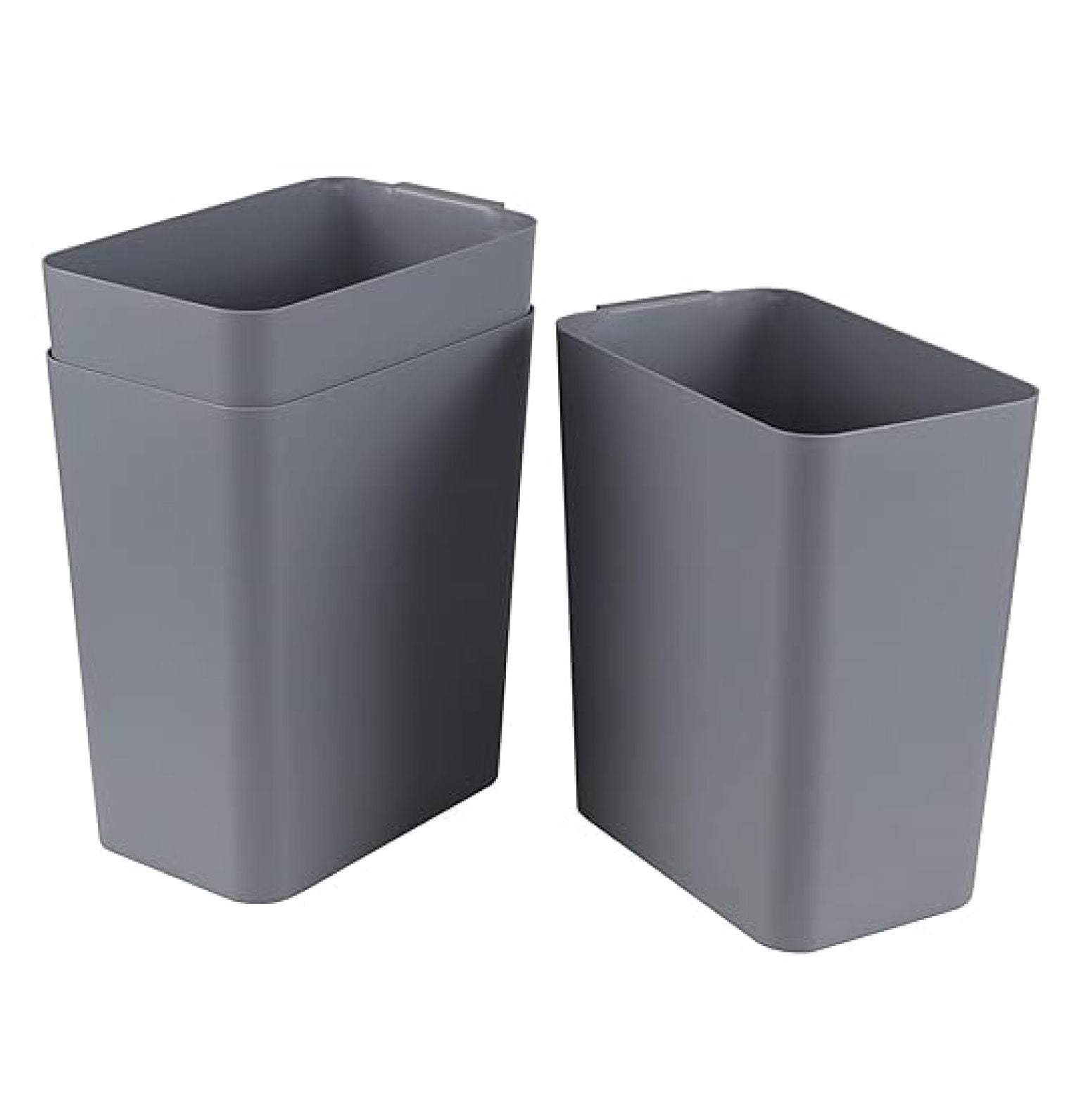 3 Pack 4.5 Gallon Open-top Trash Cans, Plastic Wastebasket Garbage Can ...