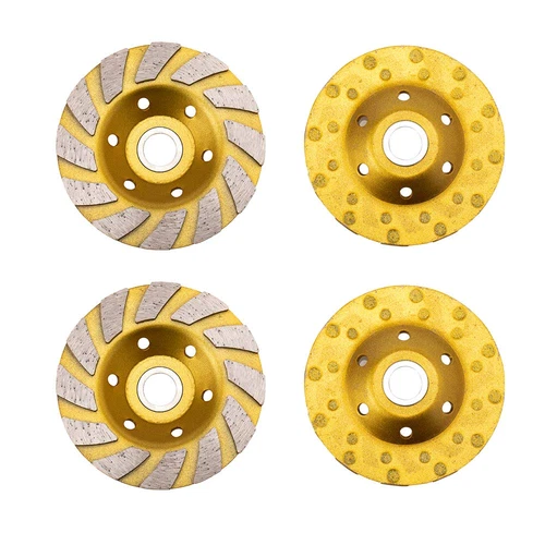 3 Pack 4 Inch Concrete Grinding Wheel 12 Segs Heavy Duty Angle Grinder ...